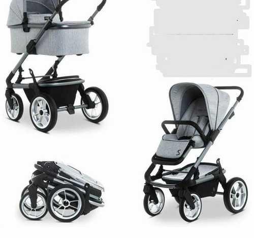 Прогулочная коляска, 2 в 1, бу + Cybex Cloud Z