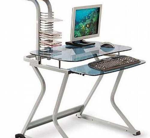 Стеклянный компьютерный стол бу