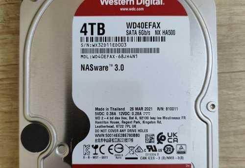 Жесткий диск WD Red WD40efax, 4тб, HDD, SATA III