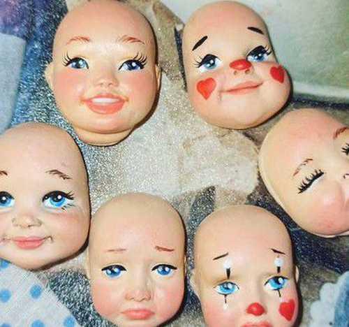 Лица для ватных игрушек