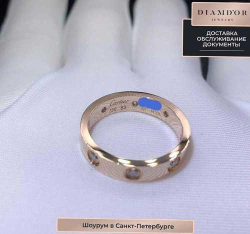 Обручальное кольцо Cartier Love с 8 бриллиантами