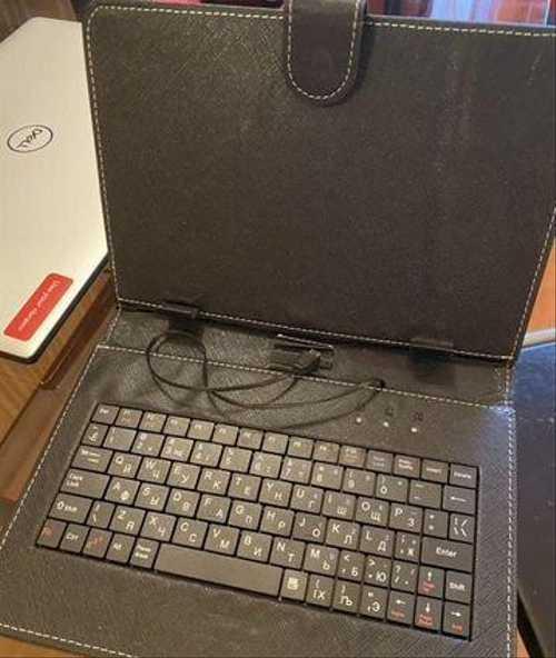 Кожаный чехол с клавиатурой для планшета