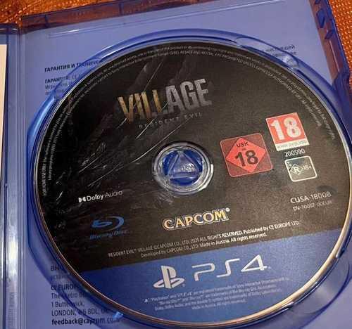 Resident evil village ps4 диск