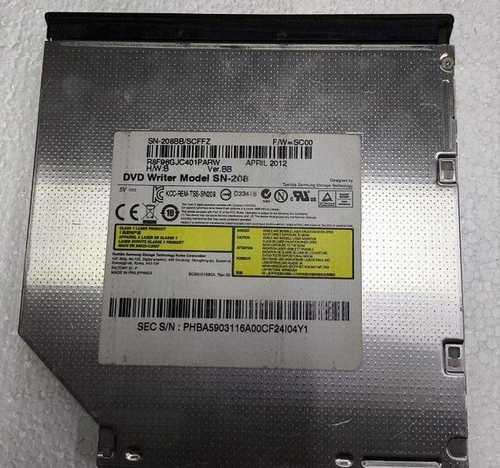 Привод DVD RW Toshiba-Samsung SN-208 8x SATA 12.7