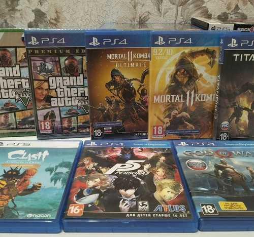 PS4 GTA V/ CLash/ Persona/ MK11/ Gog of War/ Titan