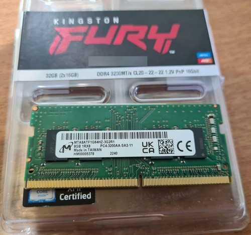 Оперативная память kingston 8 gb 3200mhz SO-dimm