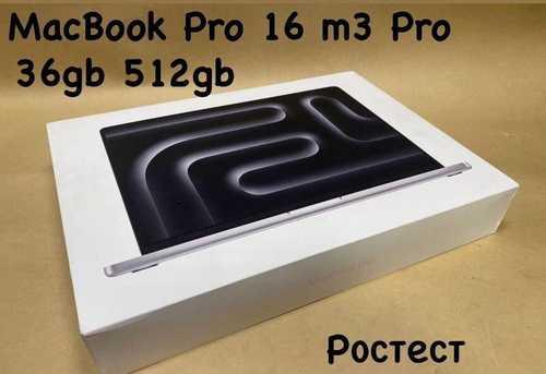 Macbook Pro 16 m3 pro 36gb 512gb