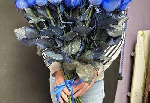 Букет цветов 51, 101, 25 синих роз доставка