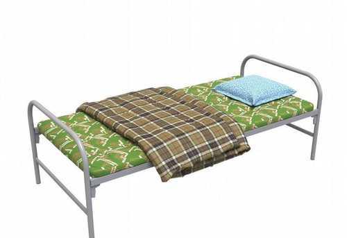 Кровать с матрасом и постельными принадлежностями