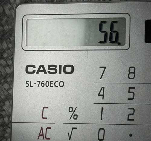 Калькулятор визитка casio sl-760eco