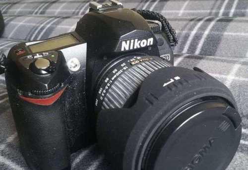 Фотоаппарат Nikon D70+Sigma 18-200. 3.5-6.5DC