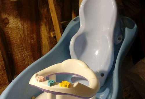 Ванночка детская, стульчики, кроватка с матрасом
