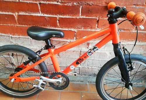 Детский велосипед kubikes 16 оранжевый с гепардом