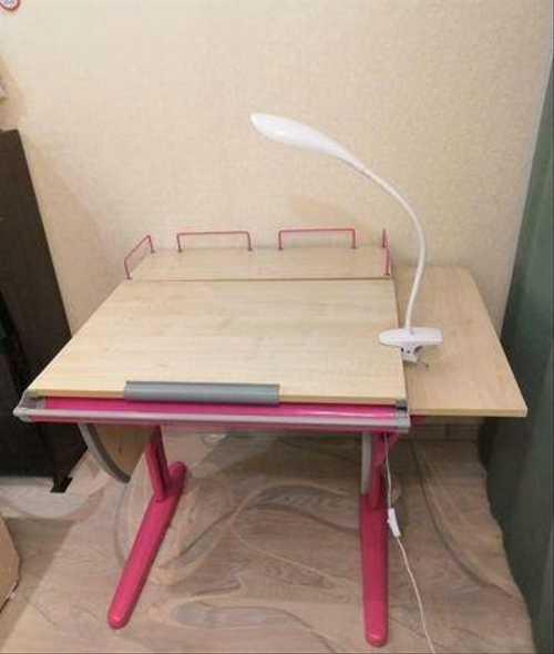 Парта Дэми сут: стол с полкой и боковой приставкой
