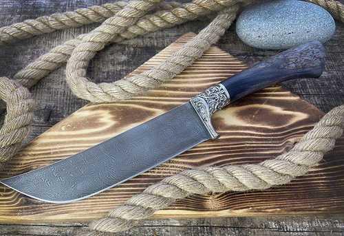 Узбекский нож Пчак из дамасской стали