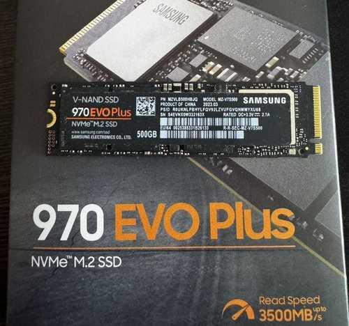 Samsung m.2 ssd 970 evo plus 500gb