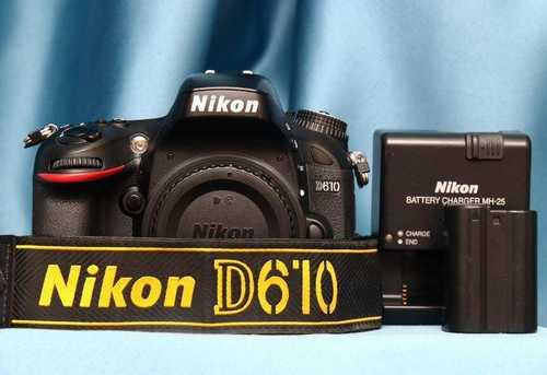 Полнокадровый Nikon D610 (пробег 183000)