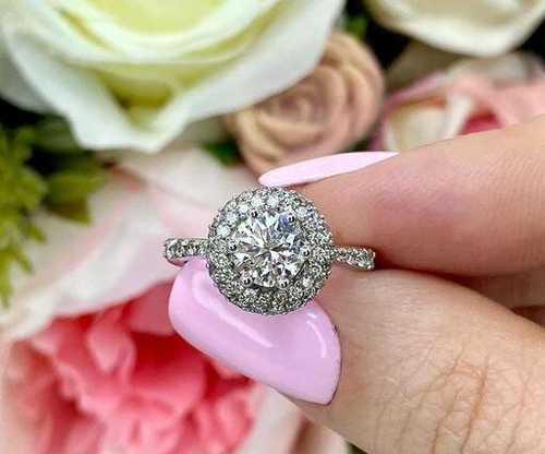 Новое помолвочное кольцо с бриллиантами 1,66 карат