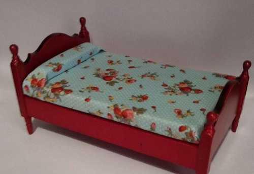 Кровать под красное дерево,материал дерево,игрушк