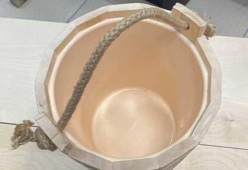 Запарник - ведро для бани со вставкой пластик
