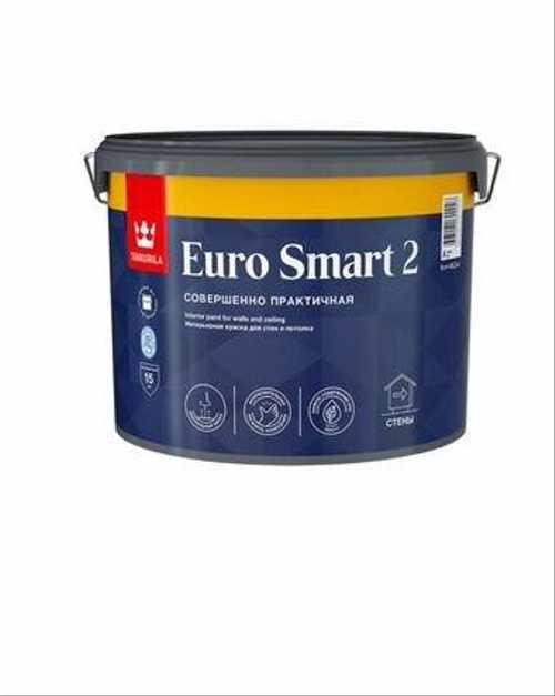 Краска tikkurila Euro Smart 2 белая 9.0 л