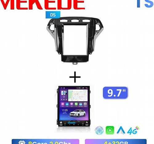 Магнитола 9.7 дюйма Ford Mondeo 4 DS 2006-2010 Mekede TS3 4 32G carplay