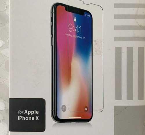 Защитное стекло iPhone x глянцевое