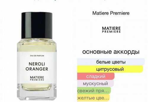 Распив Neroli Oranger Matiere Premiere, 1 мл