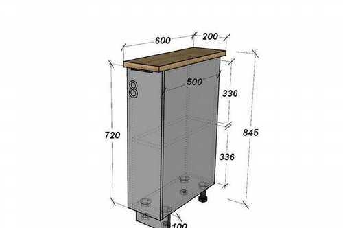 Кухонные шкафчики нижние, модуль нижний 200 мм