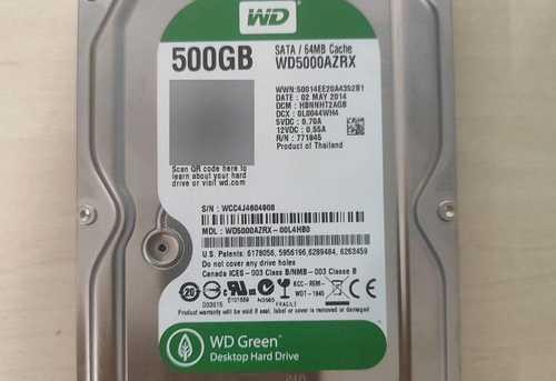 Жесткий диск SATA-3 500Gb WD Green