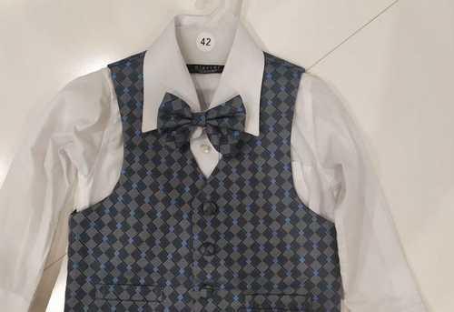 Комплект Рубашка с жилетом нарядные р.92-98