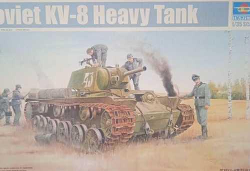 Сборная модель танка 1:35 Кв-8с Трумпетер