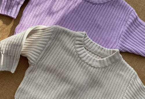 Вязаный свитер оверсайз для детей рр 66-130