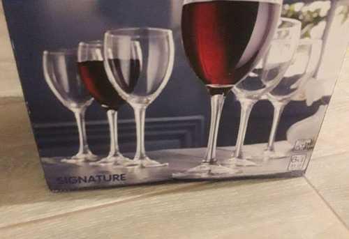Набор бокалов для вина новый