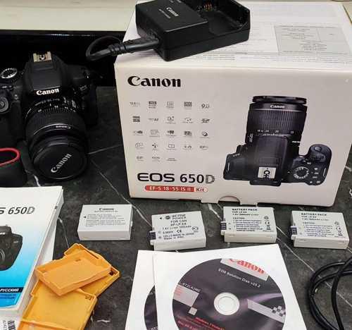 Зеркальный фотоаппарат Canon EOS 650D Kit EF-S 18