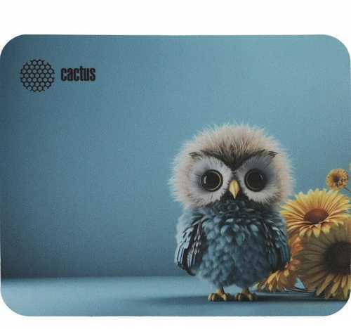 Коврик для мыши Cactus Owl blue 220x180x2мм (CS-MPC-P07XS)