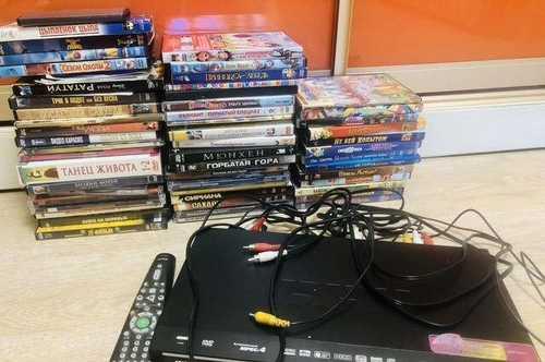 DVD плеер с дисками фильмы и мультики