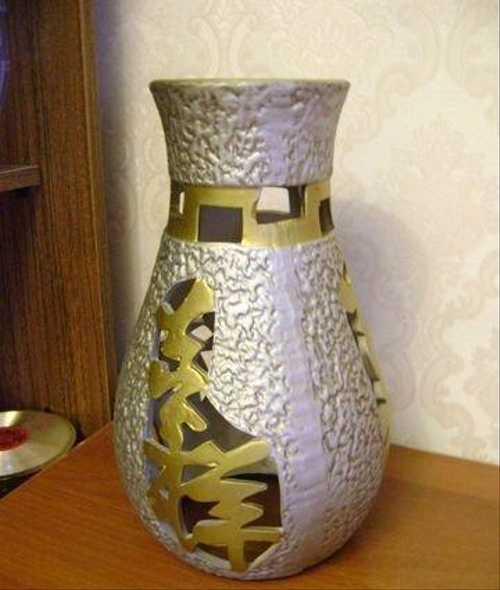 Светильник под свечу+ ваза 3 в 1 керамика Колпино
