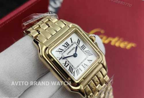 Женские часы Cartier panthere 27 мм желтое золото