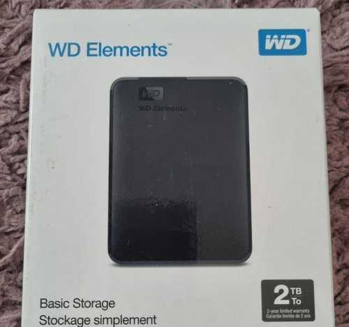 Переносной жёсткий диск wd elements 2 tb