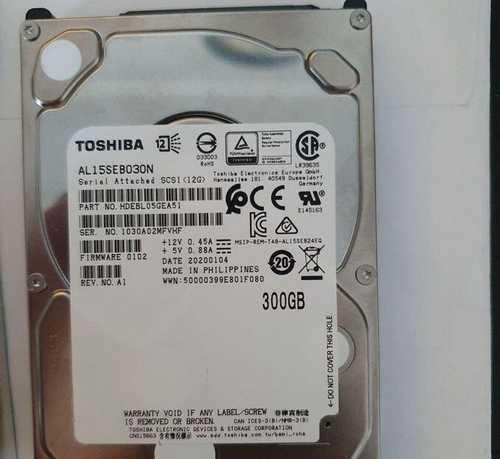 Серверный HDD Toshiba Enterprise SAS 300GB 1 шт