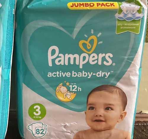 Подгузники Pampers Active Baby-Dry 3