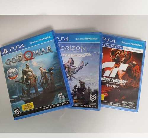 God of War, Horizon, Gran Turismo Sport (PS4)