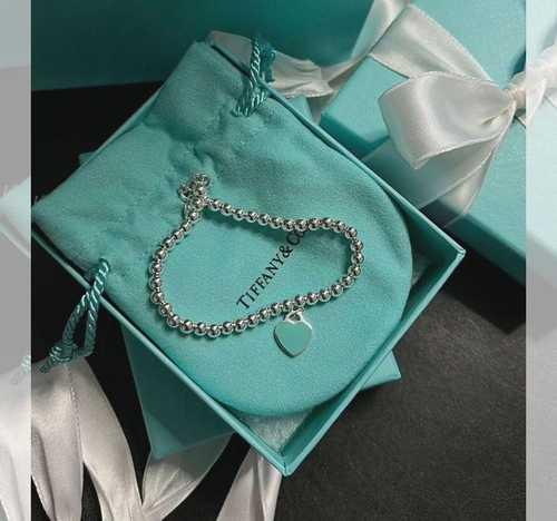 Браслет Tiffany blue сердце