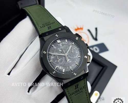 Мужские новые часы Hublot aeroFusion green belt