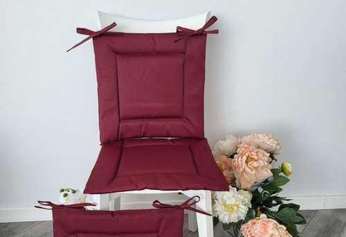 Новые квадратные подушки на стулья на завязках