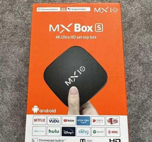 Смарт тв приставка MX10 4К ultra HD set-top BOX S