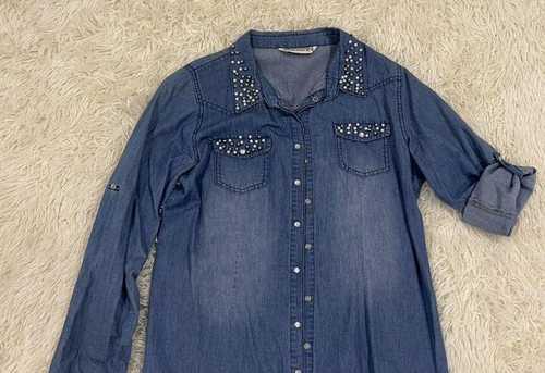 Джинсовая рубашка женская 44 размер