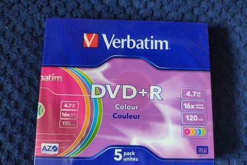 DVD+R диски, 5 шт, 4.7 Gb, 120 min, 16x