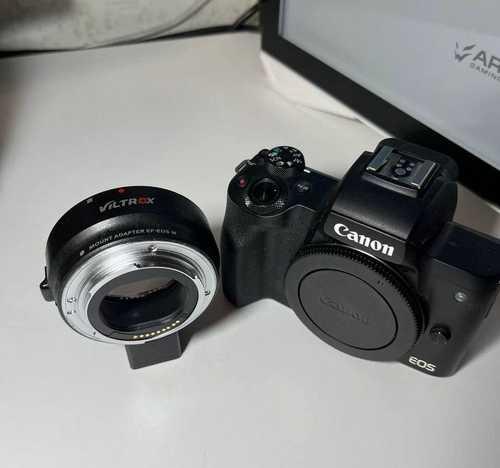 Фотоаппарат Canon M50   переходник Viltrox EF-EOS